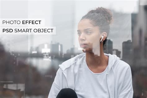 Free Psd Glass Reflection Photo Effect