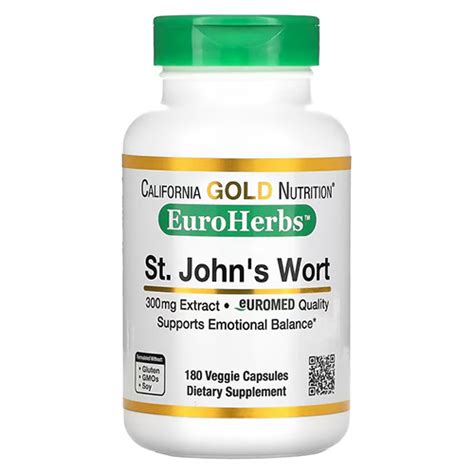 Зверобой экстракт 300 мг 180 капс. California Gold Nutrition