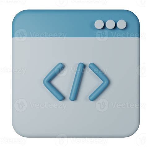 Web Development D Render Icon Illustration PNG
