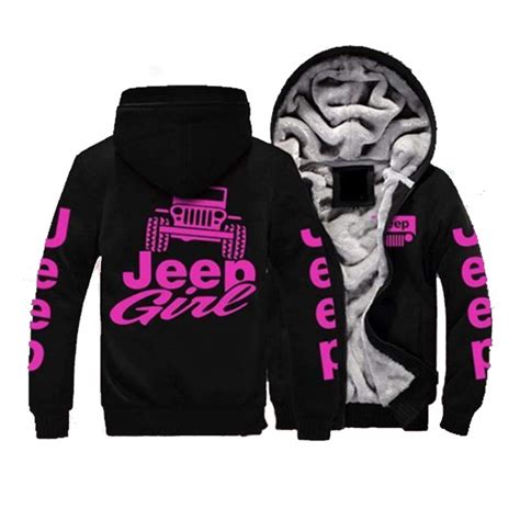 Jeep Girl Pink Fleece Hoodie H Odbary Store