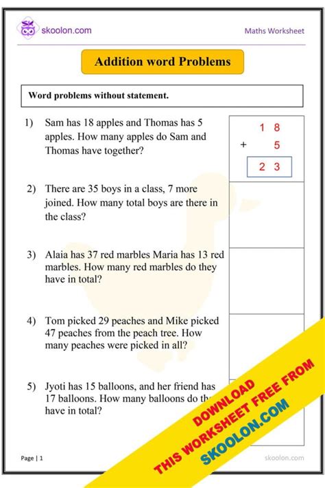 Addition Word Problems