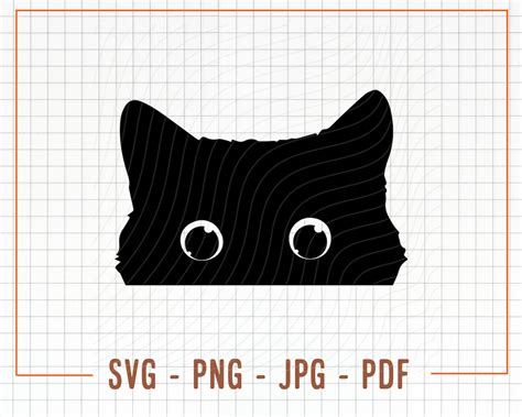 Cute Peeking Cat Svg Png Funny Kitty Cat Svg Pet Svg Animal Funny