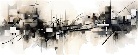 Premium Ai Image Symphony Of Abstract Shapes And Lines On A