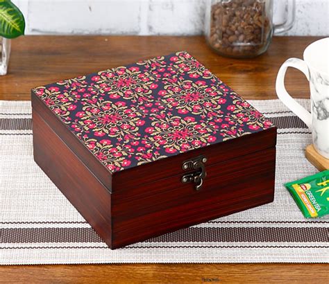 Buy Floral Ornament Mdf Box With Rosewood Finish Online In India At