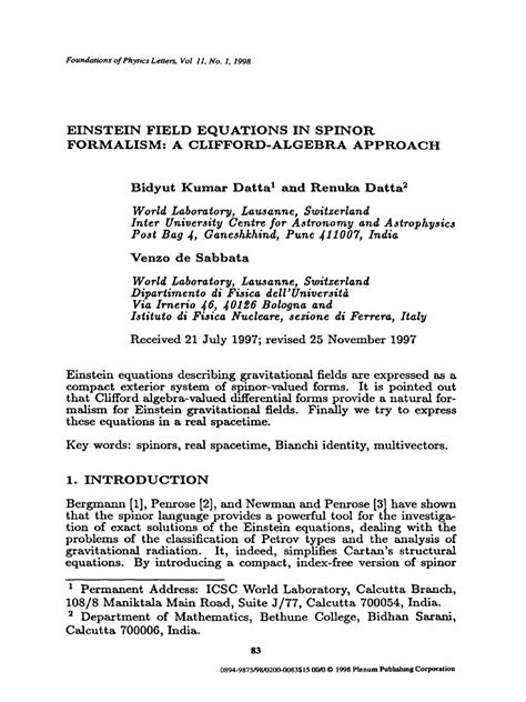 1998einsteinfieldeqsspinorformalismcliffordalgebraapproach