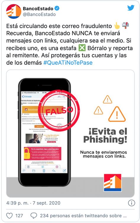 Atención Usuarios Bancoestado Advierte Sobre Estafa Que Circula Por