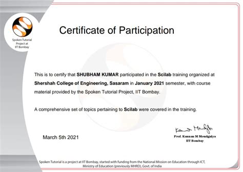 Shubham Kumar On Linkedin Spokentutorial Iitbombay Scilab