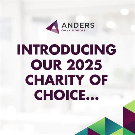 Generosity Is One Of The Core Values At Anders And Giving Back To Our