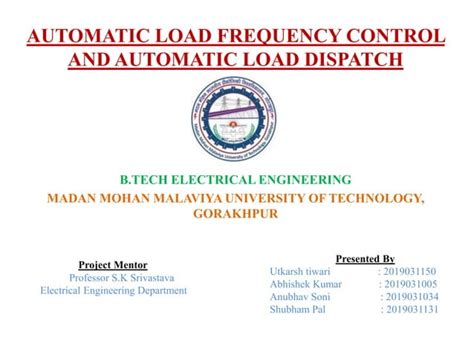 Automatic Load Frequency Control Pptpdf Power And Energy Industry