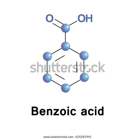 Benzoic Acid Colorless Crystalline Solid Aromatic Stock Vector Royalty