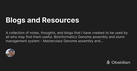Blogs And Resources Obsidian Publish