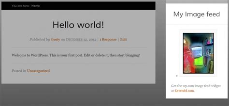 Image Embed Feed Widget Sidebar Frosty Media