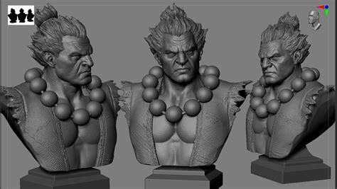 Akuma Bust Street Fighter 3d Model 3d Printable Cgtrader