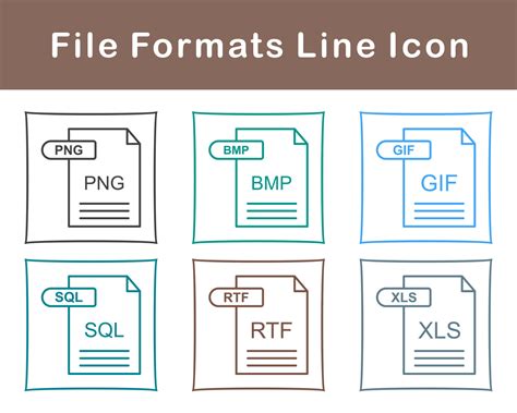 File Formats Vector Icon Set 21505270 Vector Art At Vecteezy