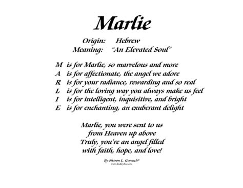 Meaning Of Marlie Lindseyboo