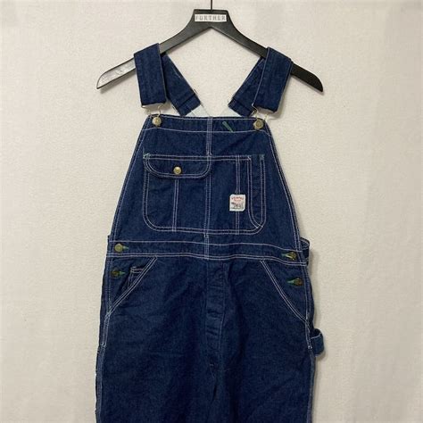 Vintage Pointer Brand Low Open Back Bib Overalls Usa Made 34x30 Grailed