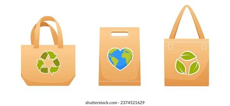 Different Types Eco Bags Stock Vector Royalty Free 2374521629