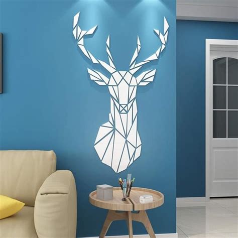 Lxwsin Stickers Muraux Miroir 3d Autocollant Mural Miroir Acrylique