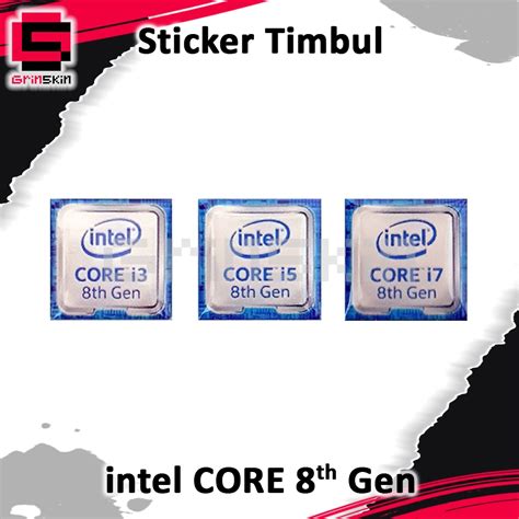 Jual Sticker Timbul Emblem Intel Core I3 I5 I7 Gen 8 Shopee Indonesia