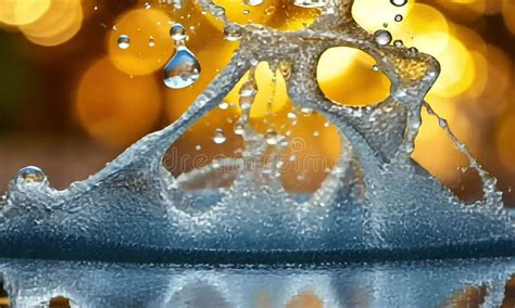 Water Splash Illuminated By Warm Light Stock Footage Video Of