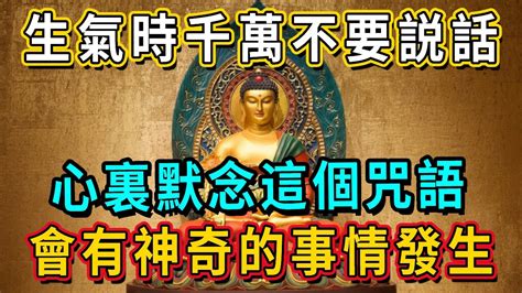 太神奇了！生氣時千萬不要説話，心裏默念這個咒語，會有不可思議的奇跡發生！｜佛談大小事 Youtube