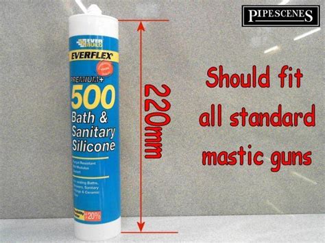 3 X Everbuild Everflex 500 Premium Grade Bath And Sanitary Silicone