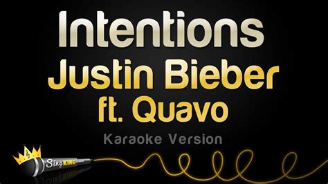 Justin Bieber Ft Quavo Intentions Karaoke Version Youtube