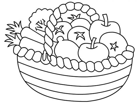 Coloriage Panier De Legumes idées de coloriage