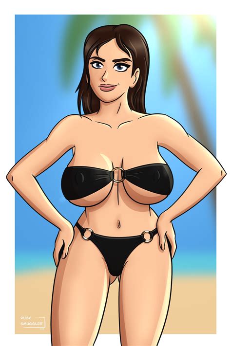 Rule 34 Beach Big Breasts Big Nipples Bikini Brown Hair Huge Breasts Jenny Summertime Saga