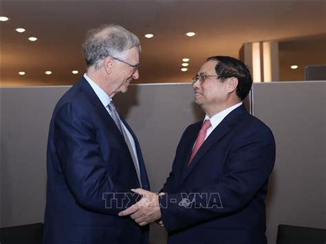 Thủ Tướng Phạm Minh Chính Tiếp Chủ Tịch Tập đoàn Microsoft Bill Gates