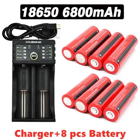 100 18650 Battery 3 7 V 6800mah Rechargeable Lith Vicedeal