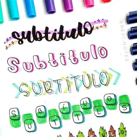 Ideas de subtitulos faciles Apuntes Ideas Títulos bonitos