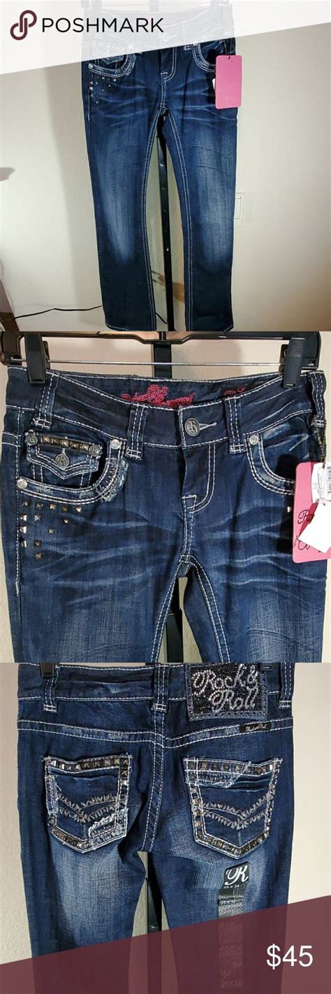 Rock And Roll Cowgirl Dark Wash Boot Cut Jeans