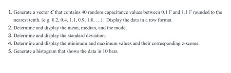 Solved Generate A Vector C That Contains Random Chegg
