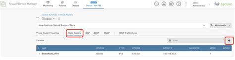 在fdm管理的ftd上配置vrf感知路由型站點到站點vpn Cisco