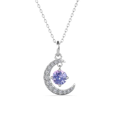 Cate And Chloe Luna 18k Gold Plated Necklace Swarovski Crystals