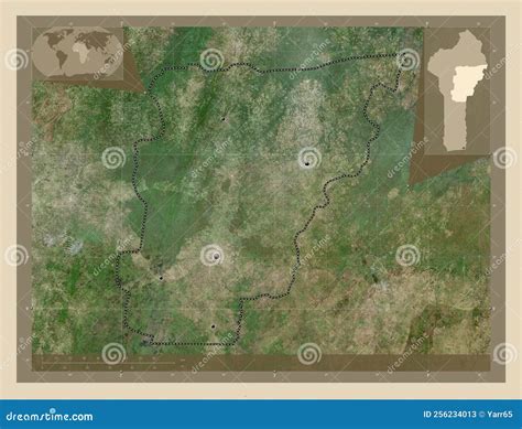 Borgou Benin High Res Satellite Major Cities Stock Image Image Of