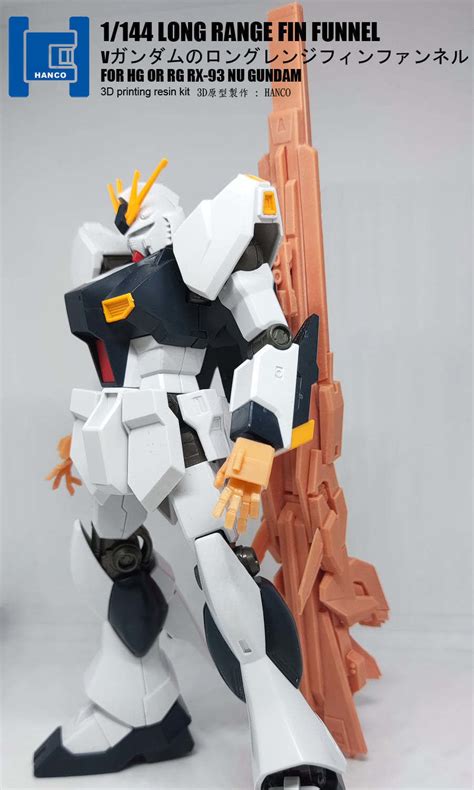 144 RX 93 NU GUNDAM LONG RANGE FIN FUNNEL FUKUOKA VERSION HG RG 3D