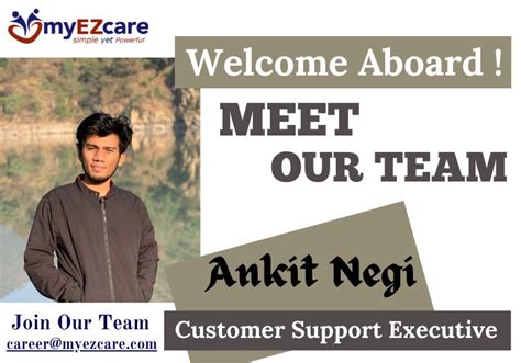 Myezcare On Linkedin Welcome Aboard Ankit Negi 🎊 Congratulations On