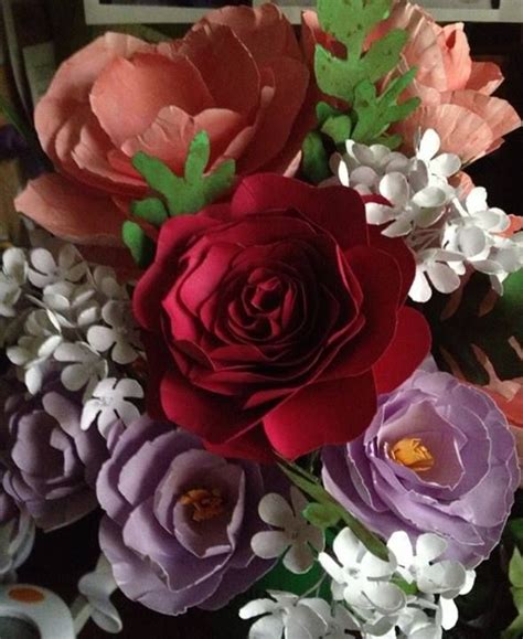 Cardstock Paper Flowers I Made Diy Craft Flowers Pinterest