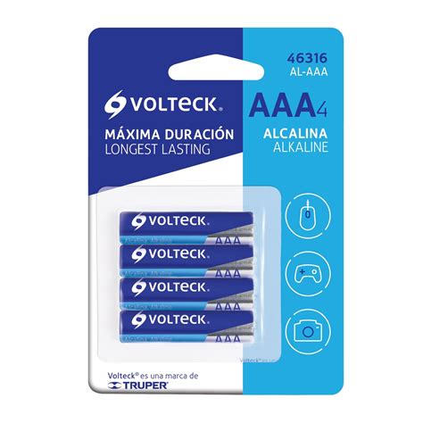 Pila Alcalina Tamaño Aaa Blíster Con 4 Pzas Volteck Zahomicom