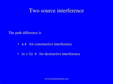 Ppt Lecture On Two Source Interference Powerpoint Presentation Free Download Id 349854