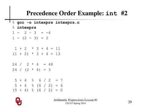 PPT Arithmetic Expressions Lesson Outline PowerPoint Presentation ID