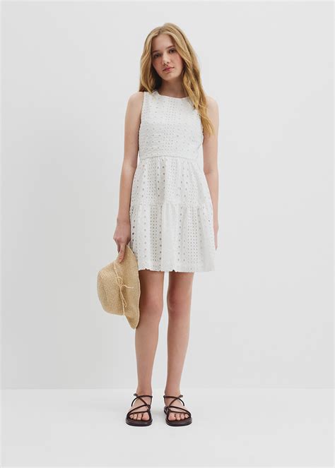 Teen Broderie Mini Dress Za