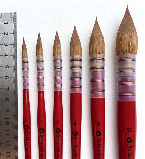 Кисть круглая колонок микс BelkaBrush - Belka Brush Shop