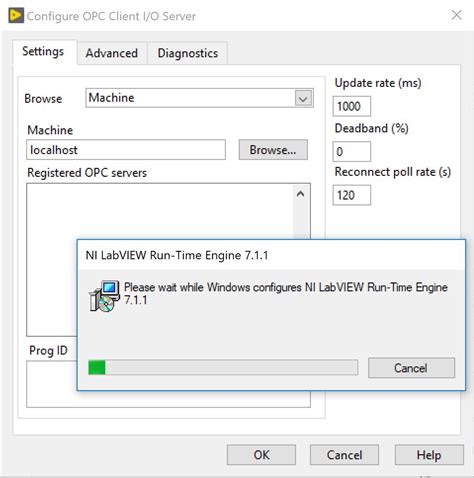 Problem With Configure Opc Client Io Server Dialog In Labview 2018 Ni Community