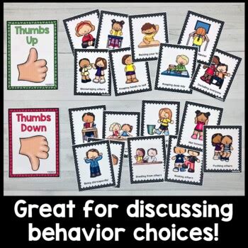 Behavior Sorting Cards | Red and Green Choices | Good and Bad Choices