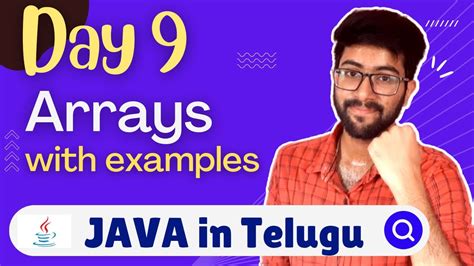 Day 9 Arrays In Java With Examples Java Course In Telugu Vamsi Bhavani Youtube