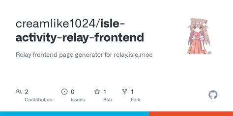 GitHub Creamlike1024 Isle Activity Relay Frontend Relay Frontend