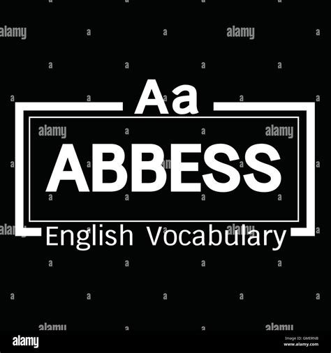 Abbess English Word Vocabulary Illustration Design Stock Vector Image And Art Alamy